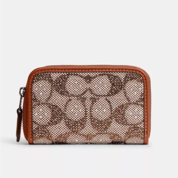 Coach | Bags | New Coach Jacquard Crystal Card Case Mini Wallet | Poshmark
